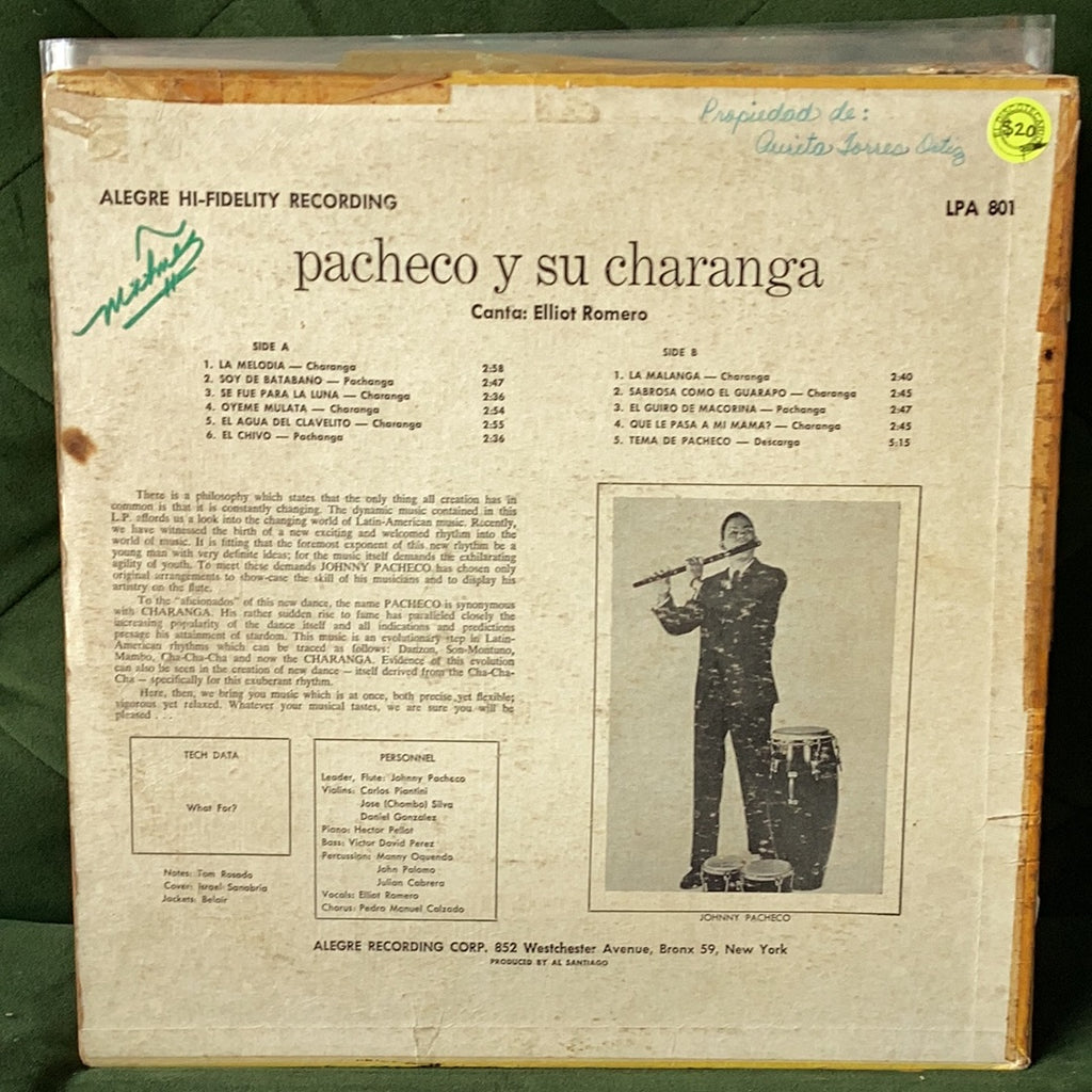 Pacheco y Su Charanga - con Elliot Romero – el discotecario